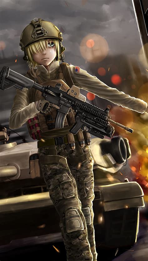 Anime Soldier Girl Wallpaper Military Anime Girl Special War