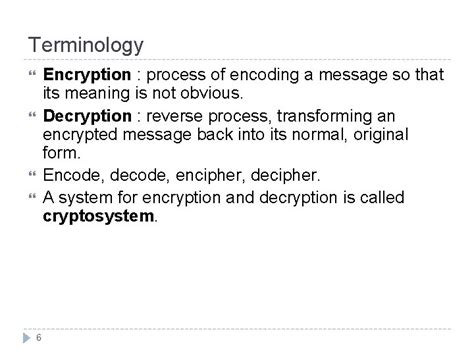 Chapter 2 Elementary Cryptography 1 Objectives Define The
