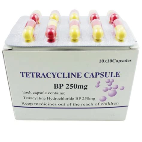 Tetracycline Hydrochloride Capsule 250mg Generic Finished Western Medicine With Gmp