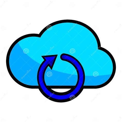Cartoon Cloud Refresh Stock Vector Illustration Of Icon 258065248