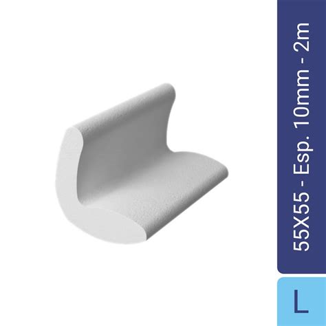 Perfil De Espuma Pebd Branco L 55x55 Espessura 10mm Barra 2