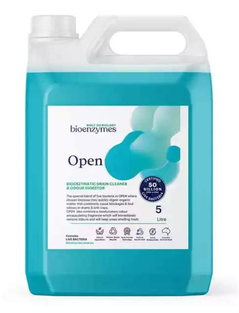 Bioenzymes Open Natural Enzyme Based Drain Cleaner Contains Live
