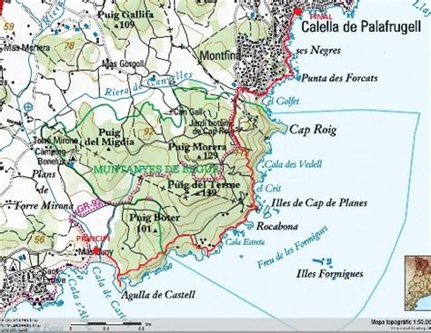 Calella De Palafrugell Mapa Mapa