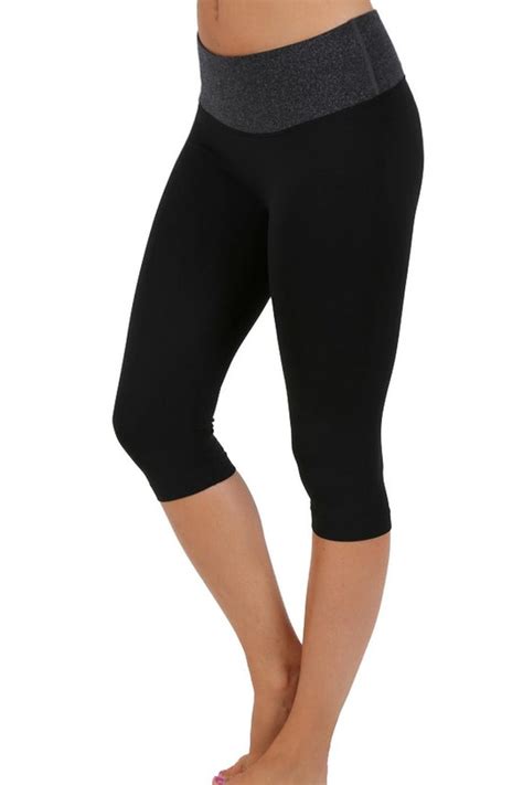 Wholesale Contrast Basic Womens Workout Capri Leggings Wholesale