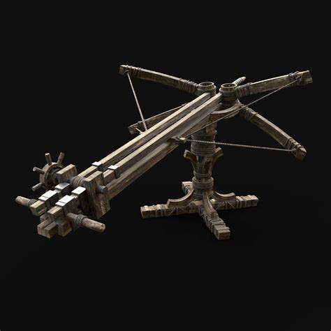 Medieval Ballista Projectile Launcher 3d Model By Enterables