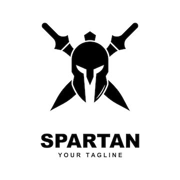 Premium Vector Spartan Helmet Logo Vector With Slogan Template