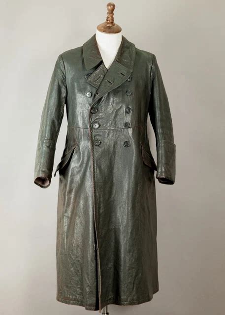 1940s German Officer Wehrmacht Waffen Ss Leather Trench Coat £99500