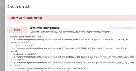 Python Recipe Execution Error Dataiku Community