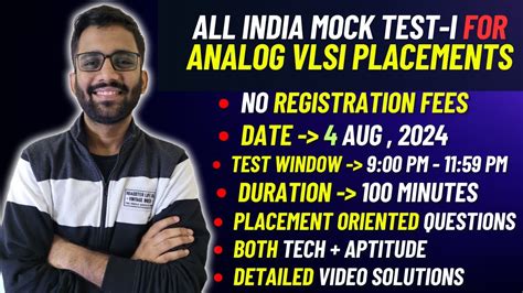 🔥all India Mock Test For Analog Vlsi Placements Prepfusion Himanshu Agarwal Youtube