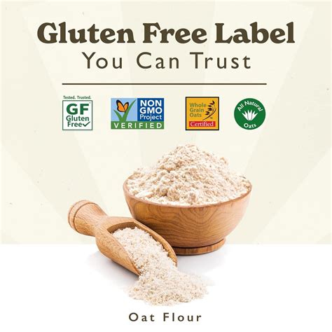 Gf Harvest Organic Oat Flour Gluten Free Whole Grain 2 Lb Bag