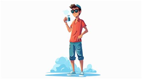 Frat Boy 2d Flat Cartoon Vector Illustration Premium Ai Generated Vector