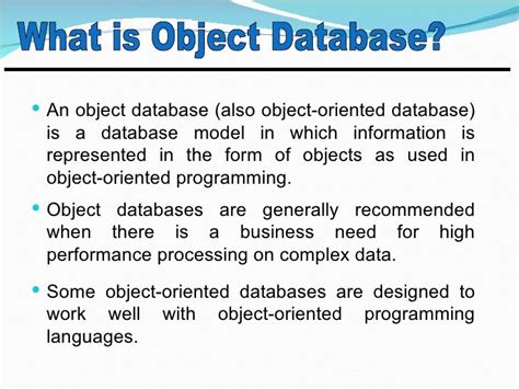 Object Oriented Database Model