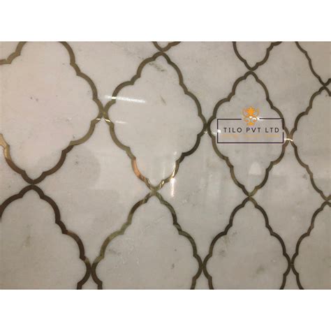 Marble Brass Inlay Flooring Marble Brass Table Top