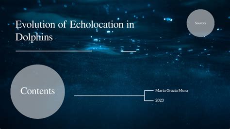 Evolution Of Echolocation In Dolphins By Maria Grazia On Prezi