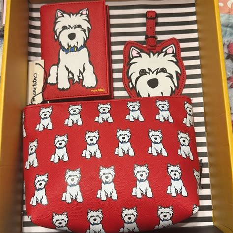 Marc Tetro Accessories Ls Marc Tetro Westie Print Travel Accessorie