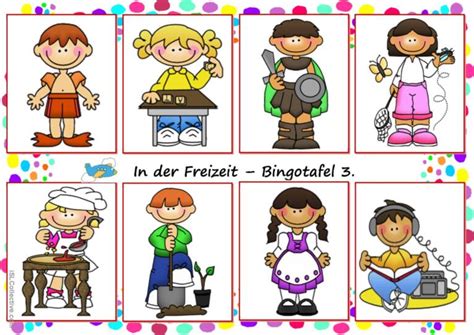 In Der Freizeit Bingo 3 Deutsch Daf Arbeitsblätter Pdf And Doc