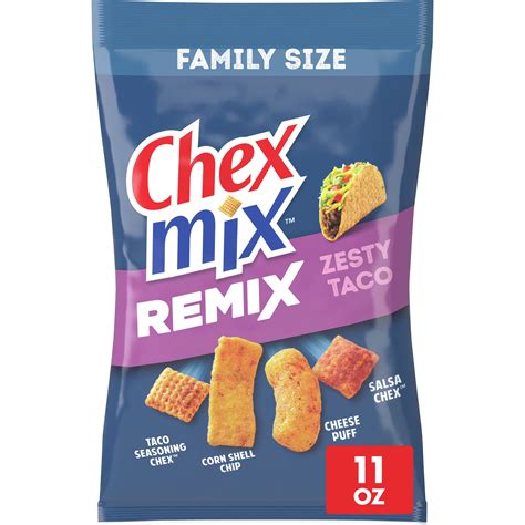 Chex Mix Remix Zesty Taco Cheesy Bold Flavor Snack Pack With Crispy