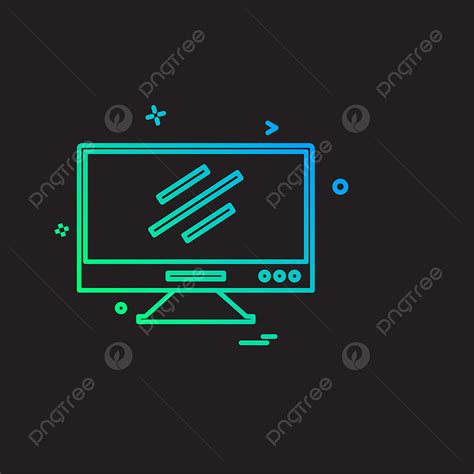 La Tecnología Informática Diseño De Icono Vector Png Dibujos Ordenador