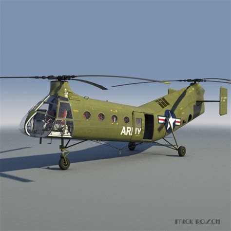 Piasecki H 21c 3d Model