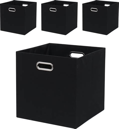 Collapsible Organization Basket Fabric Foldable Box With Handles 13x13