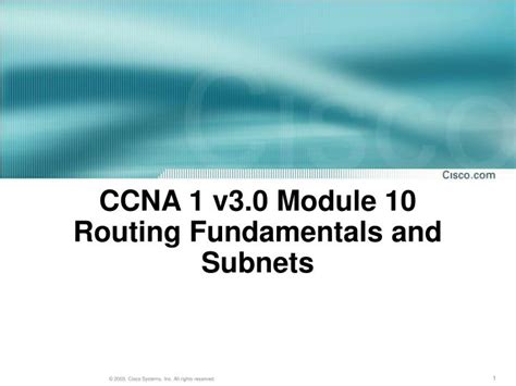 Ppt Ccna 1 V3 0 Module 10 Routing Fundamentals And Subnets Powerpoint