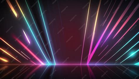 Premium Photo A Dark Background With Neon Lights And A Black Background