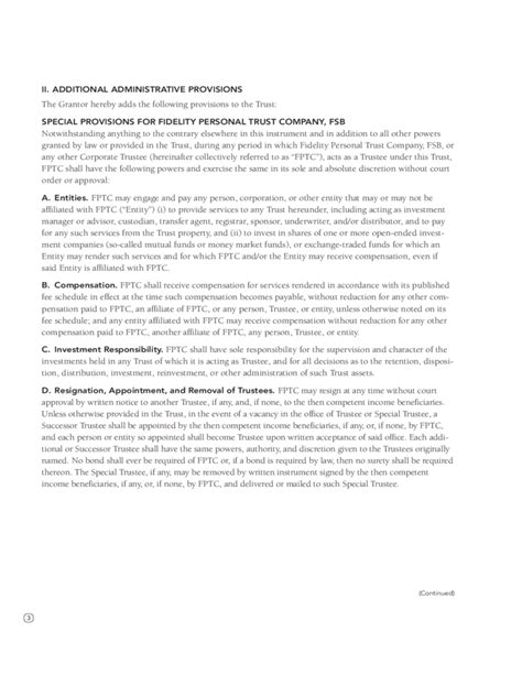 Trustee Amendment Sample Form Free Download