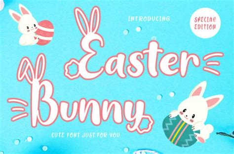 Easter Bunny Cute Font Freedafonts
