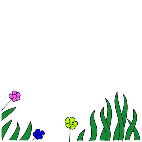 Simple Grass And Flower Illustration For Nature Design Element 14012019 Png