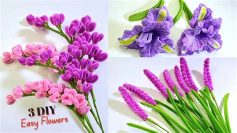 3 Ideas Flower Fuzzy Wire Flowers Made Really Easy Flower Making