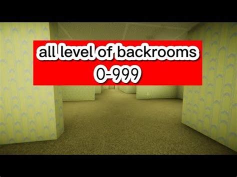 The Backrooms All Level 0 999 Home Decor Decals The Creator Home Decor