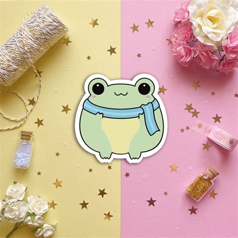 Pog The Frog Cute Sticker Frog Sticker Planner Journal Diecut