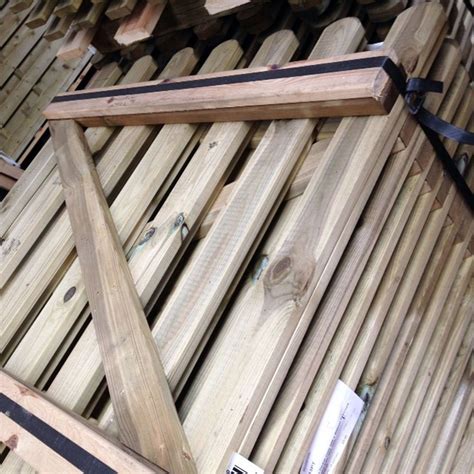 Wooden Picket Garden Gate Hand Built With Fsc Tanalised Treated Wood 90cm 3ft Tall X 90cm