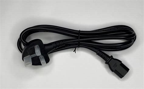 Uk Plug To Iec C13 Power Lead 2 Meters Black Mcc Power Accessories