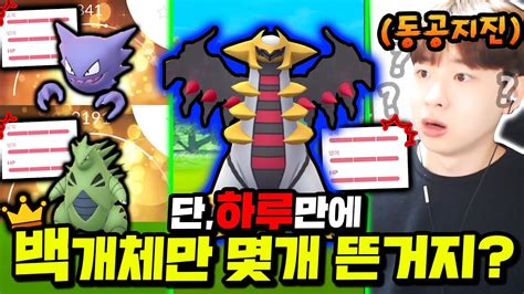 아니 진짜 백개체가 미친듯이 뜨는데요 방금나온 기라티나까지 백개체가 Youtube