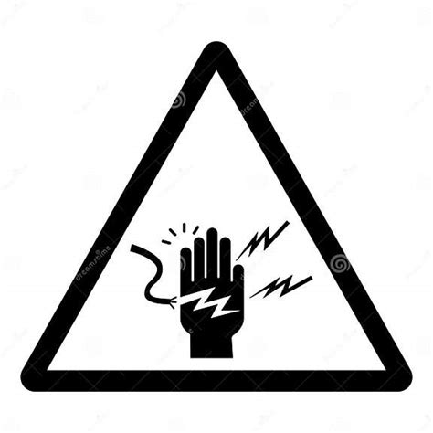 Electrical Shock Hazard Symbol Sign Vector Illustration Isolate On
