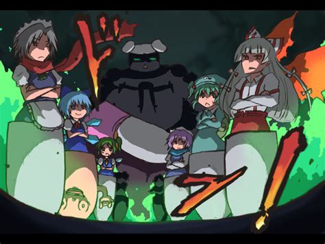 Izayoi Sakuya Cirno Fujiwara No Mokou Kawashiro Nitori Daiyousei And 2 More Touhou And 1