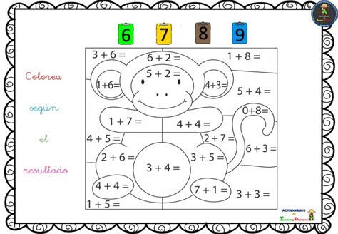 Resuelve Las Operaciones Y Colorea Según El Resultado Actividades De Infantil Y Primaria
