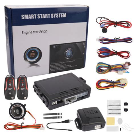 Car Keyless Entry Engine Start Alarm System Push Button Remote Starter