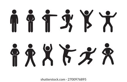 2 Thousand Stick Figures Different Poses Royalty Free Images Stock