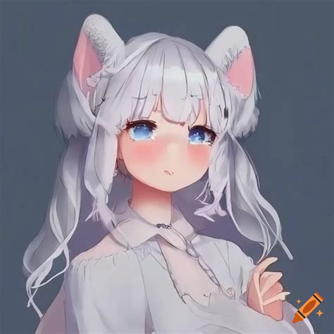 Moth Anime Girl Vtuber Standing Full Growth Dress Pastel Colors