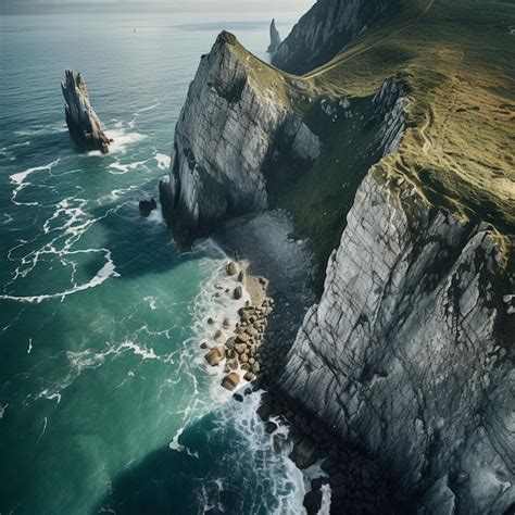 Premium Ai Image Raging Sea
