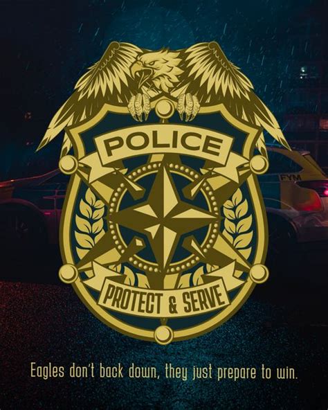 Protect And Serve Police Eagle Badge Logo Design Template — Customize
