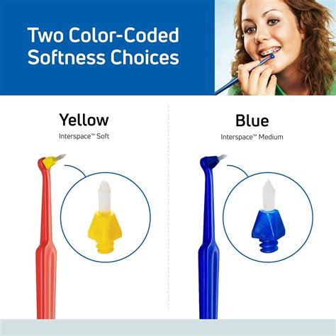 Tepe Interspace Brush Medium 12 Assorted Color Heads For Effective