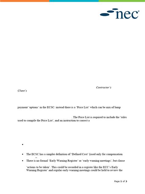 Ecsc Vs Ecc Key Contract Differences Pdf Common Law Business Law