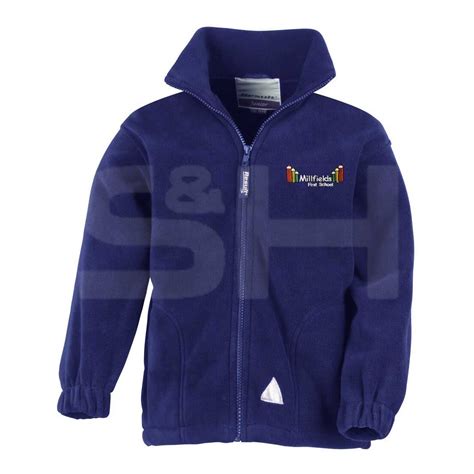 Millfields School Royal Blue Fleece Jacket Sandh Schoolwear Bromsgrove
