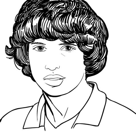 Mike Wheeler From Stranger Things Coloring Page Download Print Or