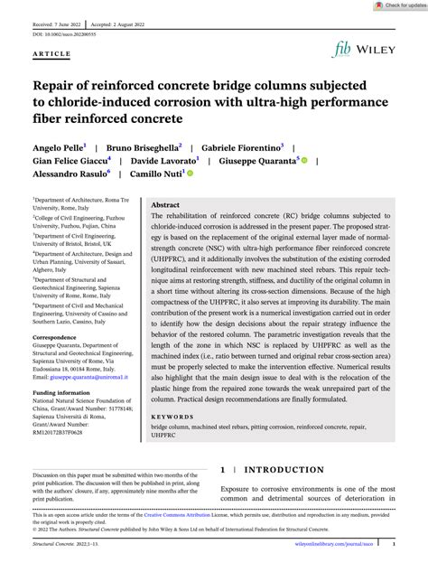 Pdf Repair Of Reinforced Concrete Bridge Columns Subjected To