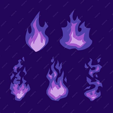Premium Vector Fire Violet Simple Gradient Icons Set Vector Image Premium Vector Fire Violet Simple Gradient Icons Set Vector Image