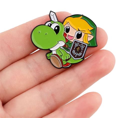 Super Smash Bros ‘yoshi And Link Enamel Pin Distinct Pins